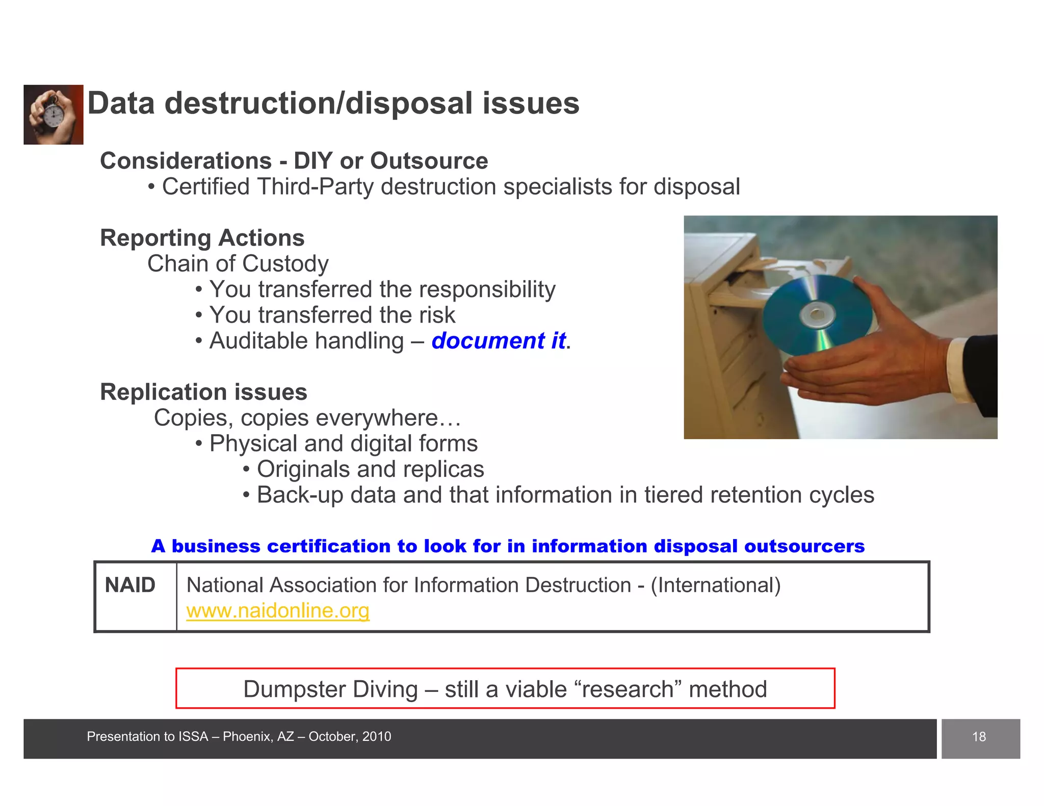 Data lifecycle mgmt_destruction | PDF | Computing | Technology & Computing