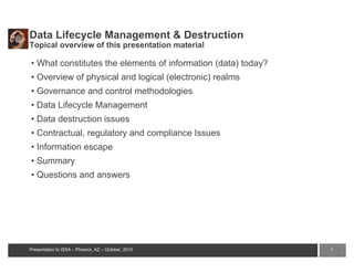 Data lifecycle mgmt_destruction | PDF | Computing | Technology & Computing
