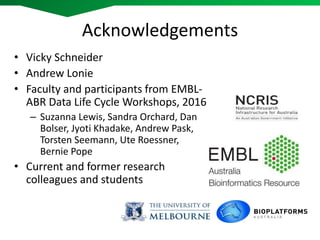 The Research Data Life Cycle for Biology - A Researcher Perspective | PPT