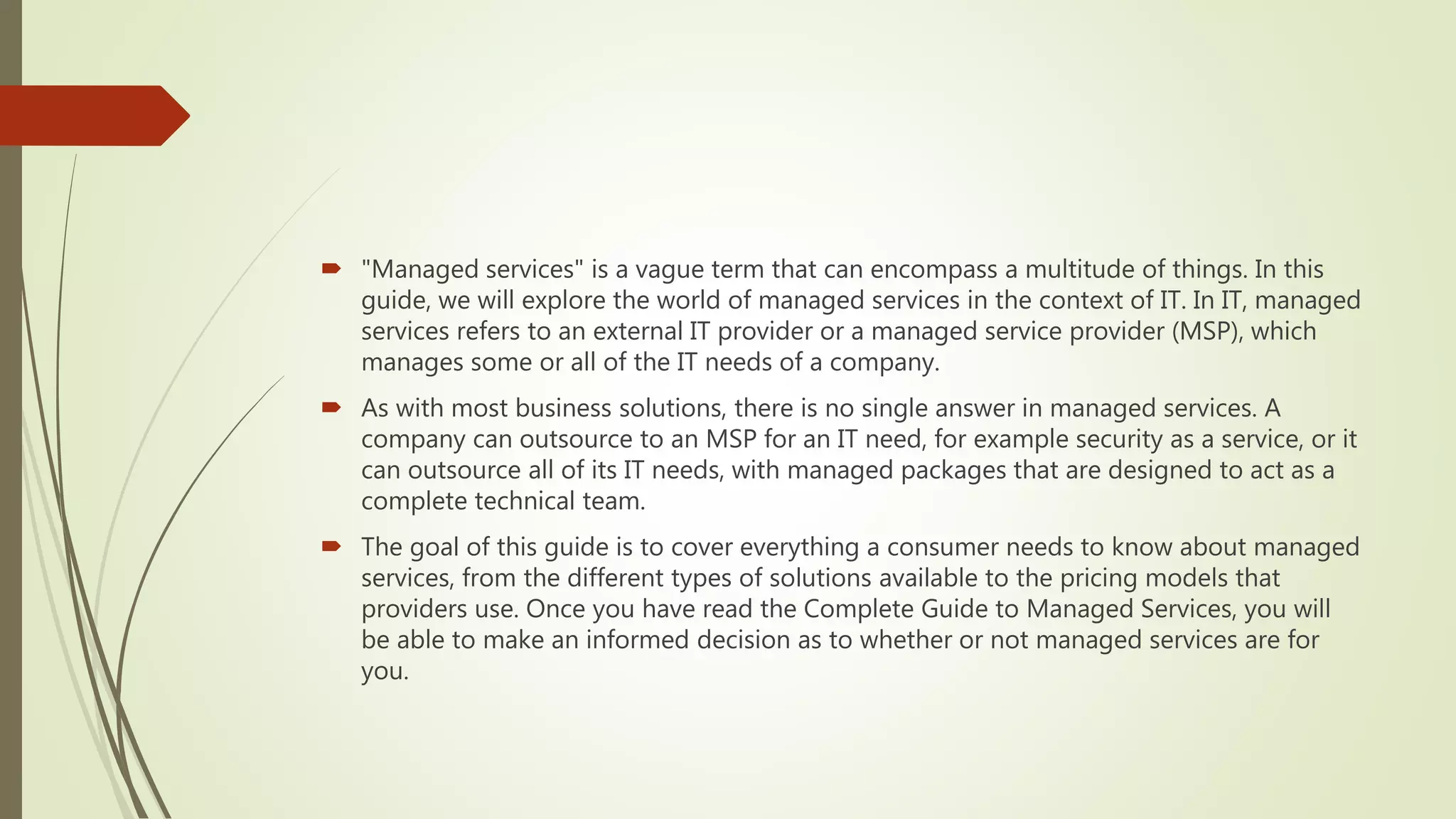 A Comprehensive Guide to Managed Services | PPT