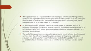 A Comprehensive Guide to Managed Services | PPTX