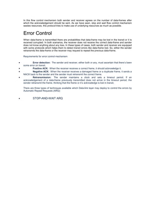 Data link layer tutorial | PDF | Computer Networking | Computing