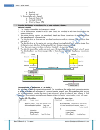 Data Link Layer | PDF