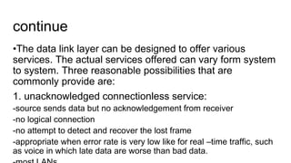 Data link layer | PPTX