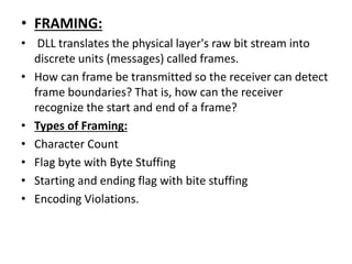 Data link layer | PPTX