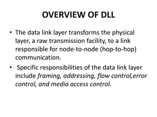 Data link layer | PPTX