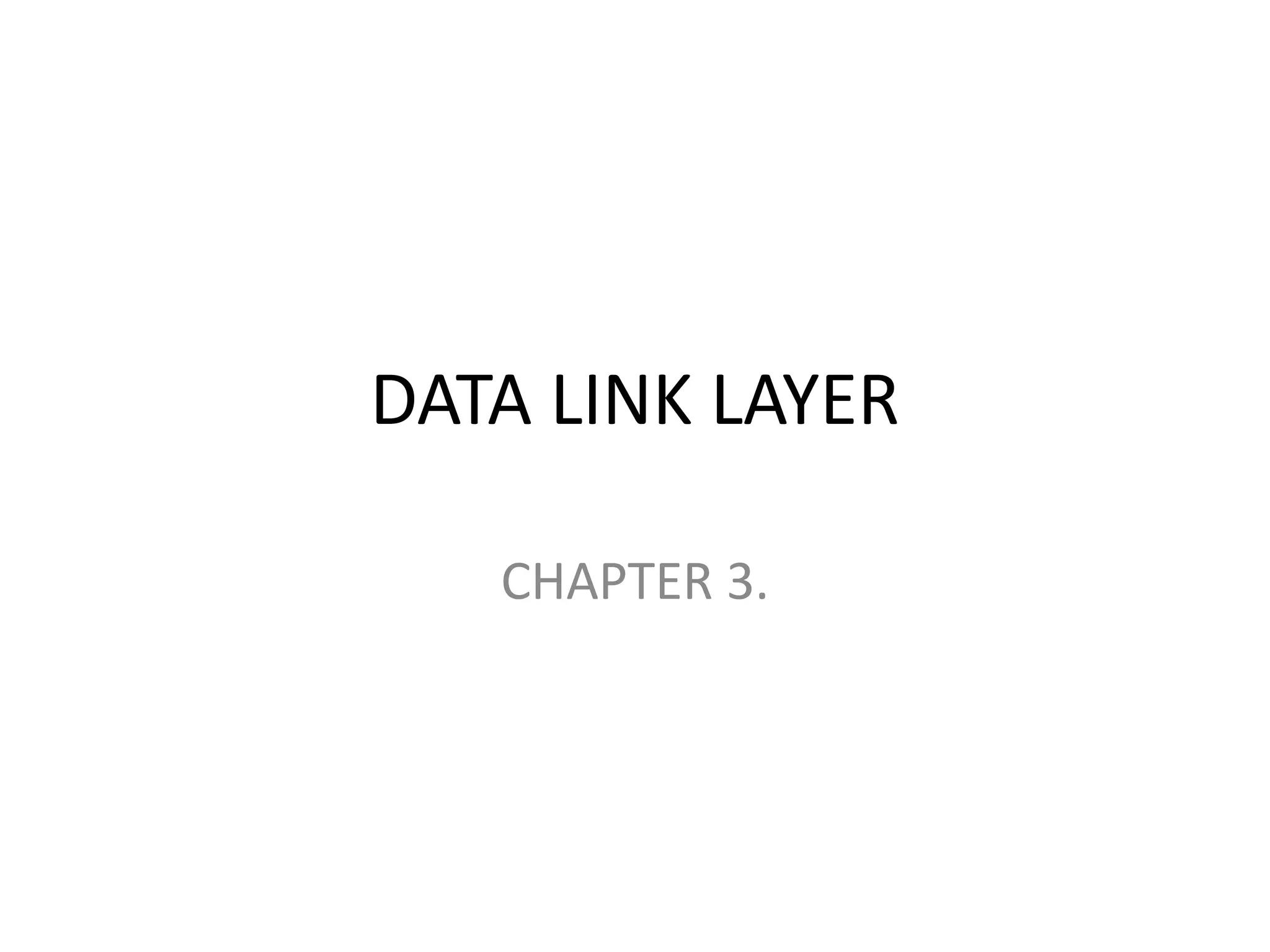 Data link layer | PPTX