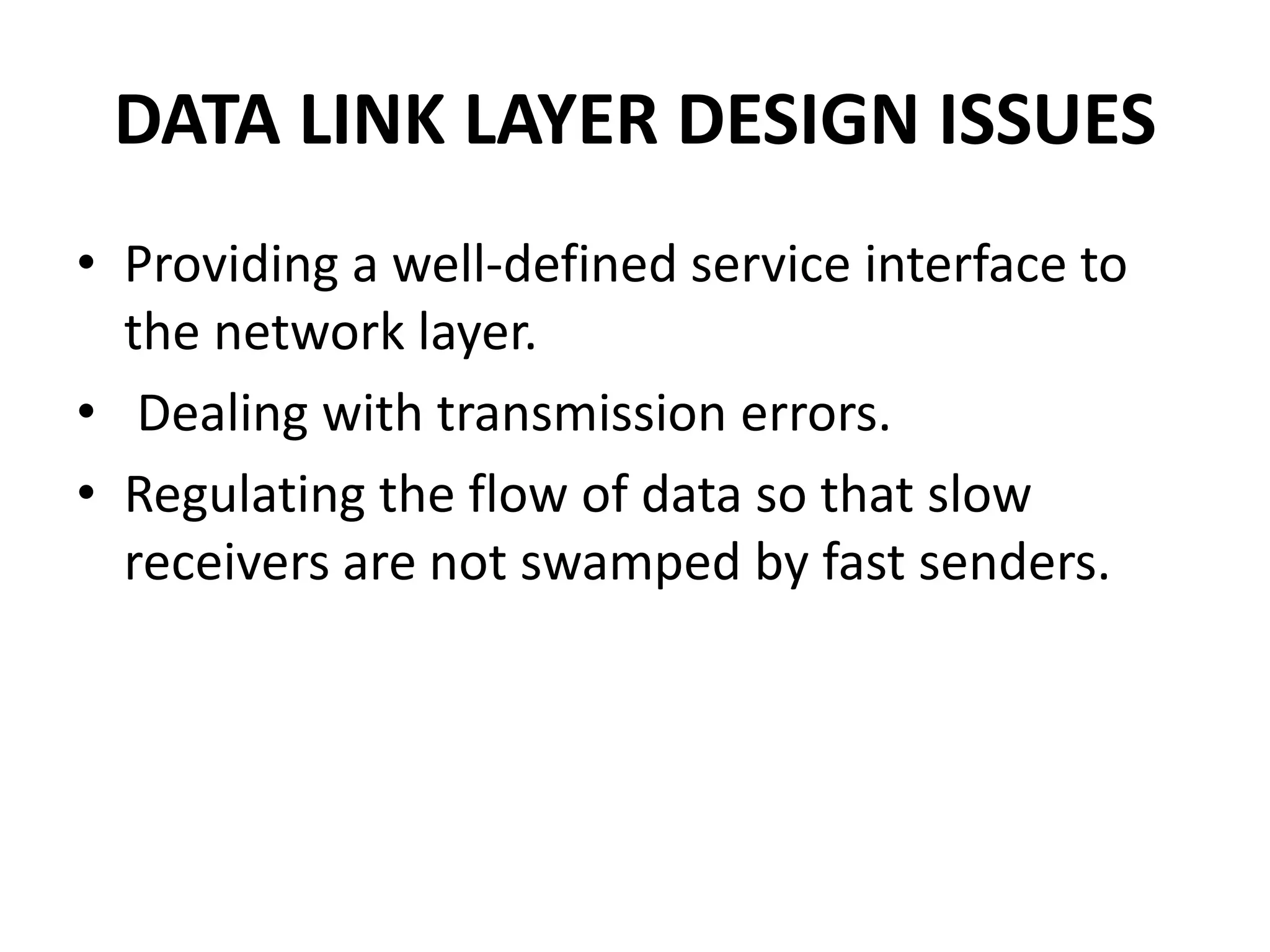 Data link layer | PPTX