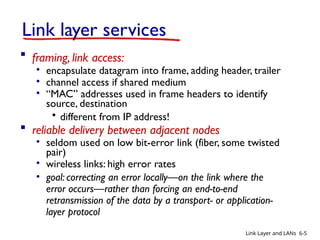 Chapter 6 the Link Layer and LANs Computer Networking | PPTX