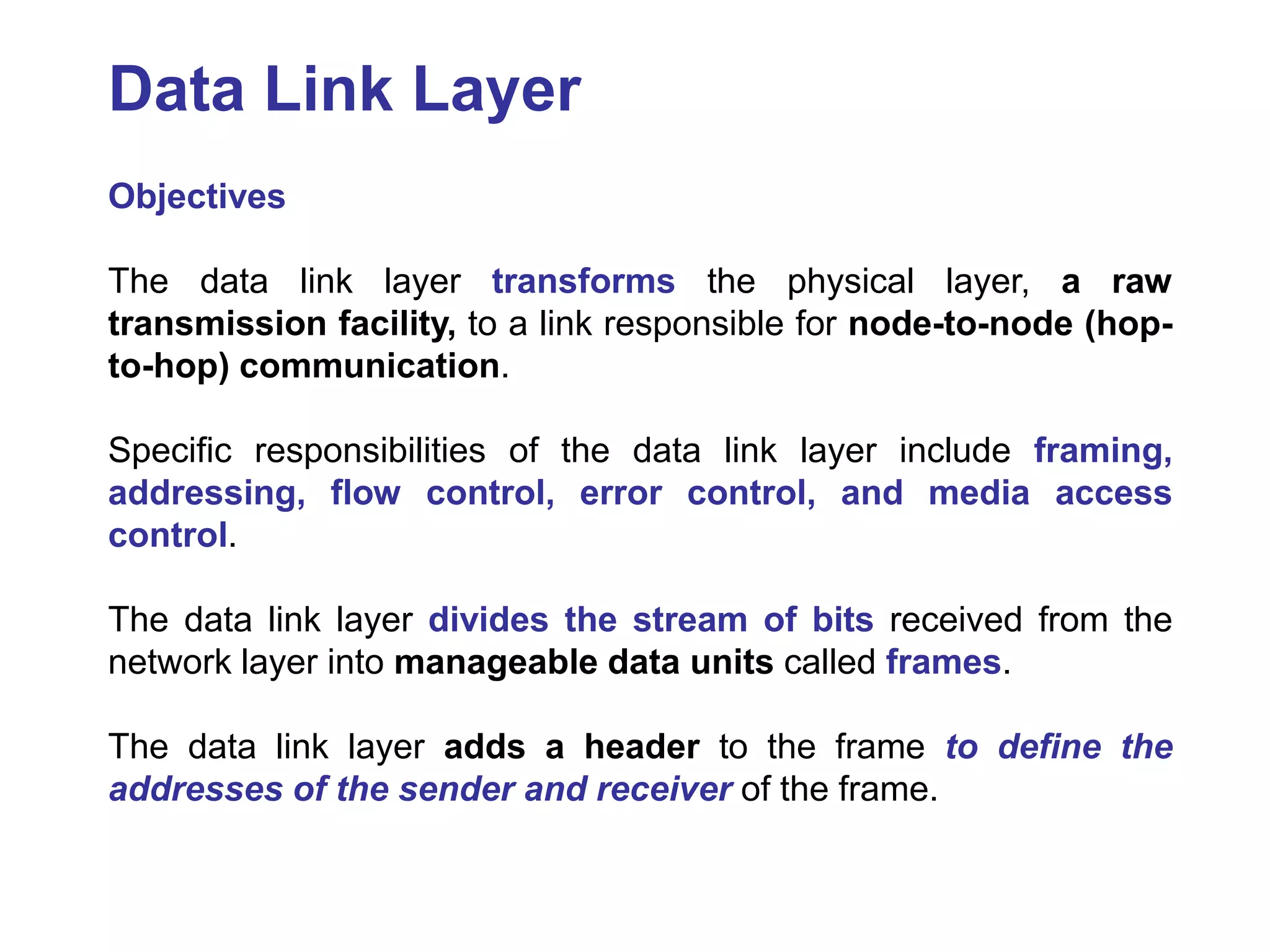 Data Link Layer Error Detection And Control2pptx Computer Networking Computing