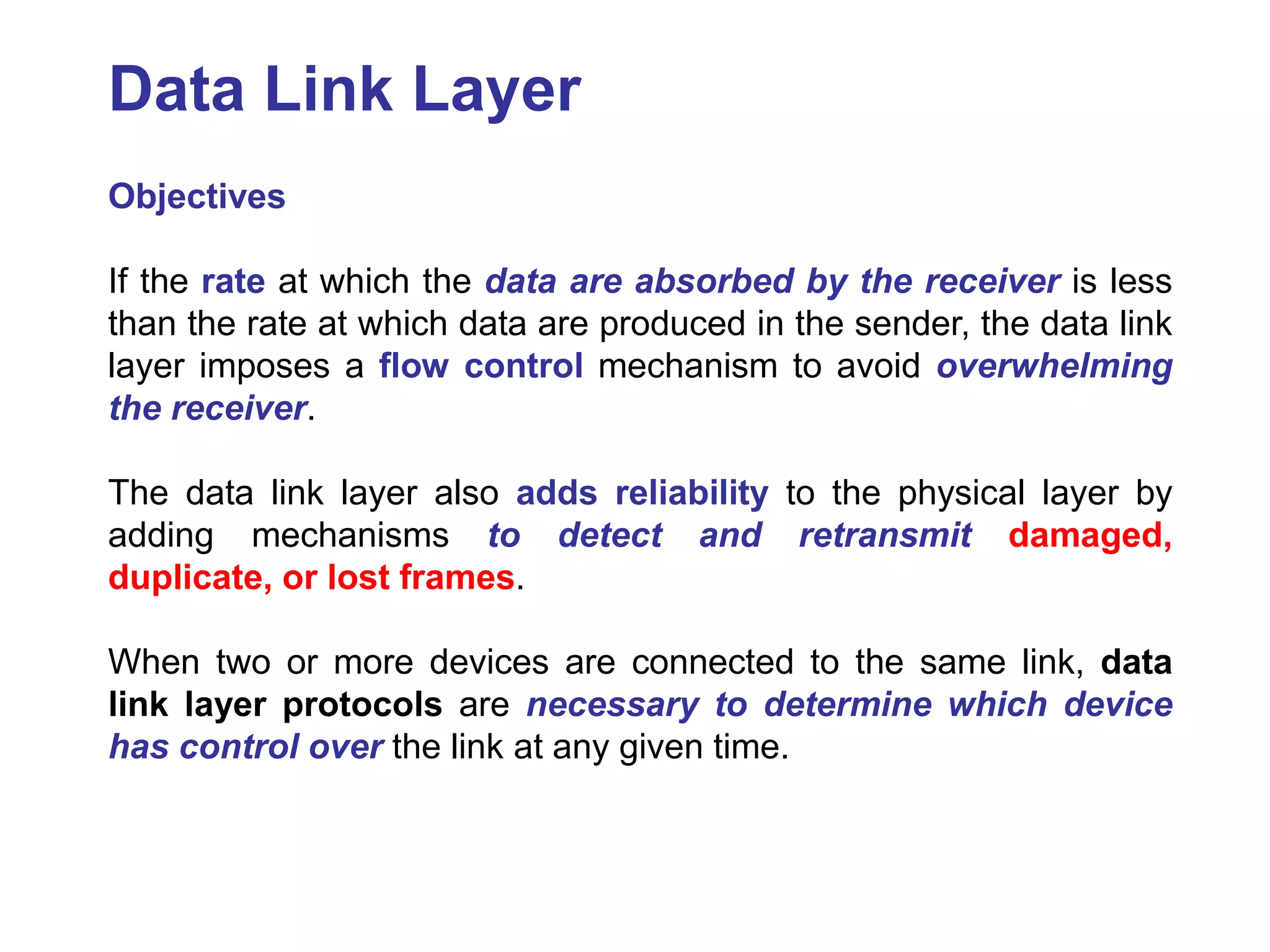 Data Link Layer Error Detection And Control 2 Pptx Computer