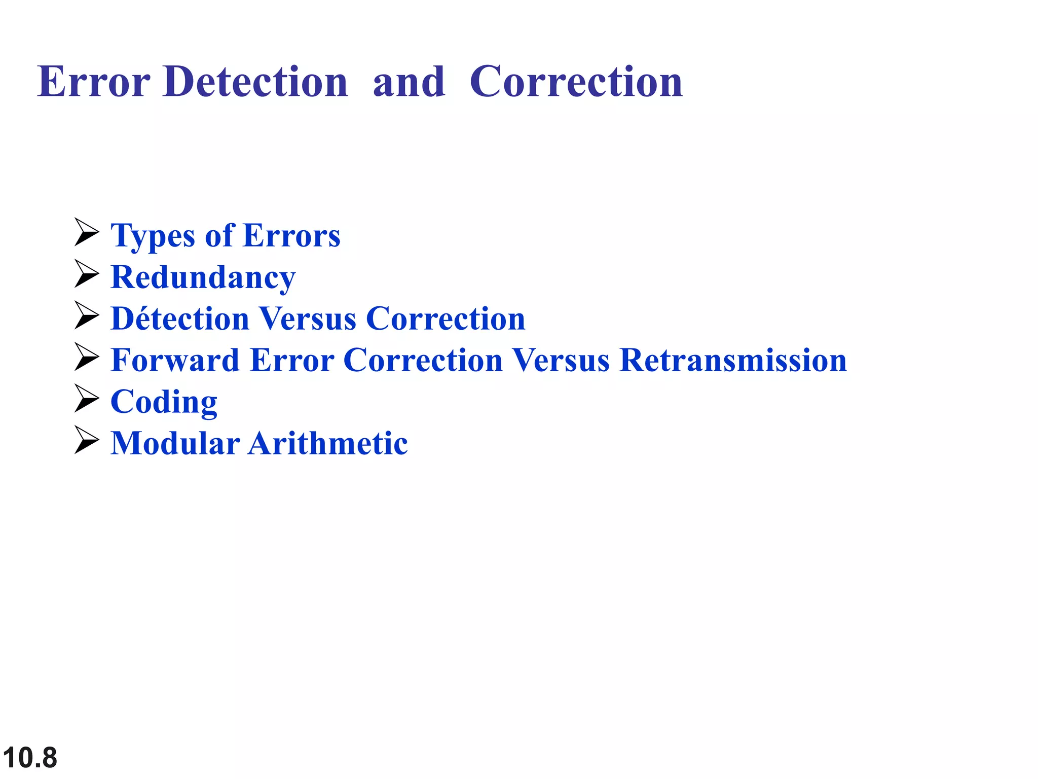Data Link Layer Error Detection And Control 2 Pptx Computer