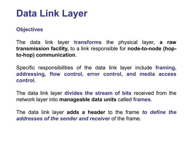 Data Link Layer Error Detection And Control2pptx 8414
