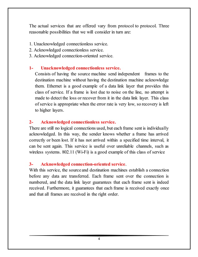 Data link layer | DOCX