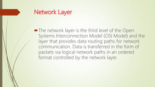 Presentation Data Link Layer and Network Layer | PPT