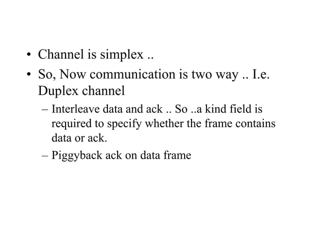 Data link layer elementry protocols | PPTX | Computer Networking | Computing