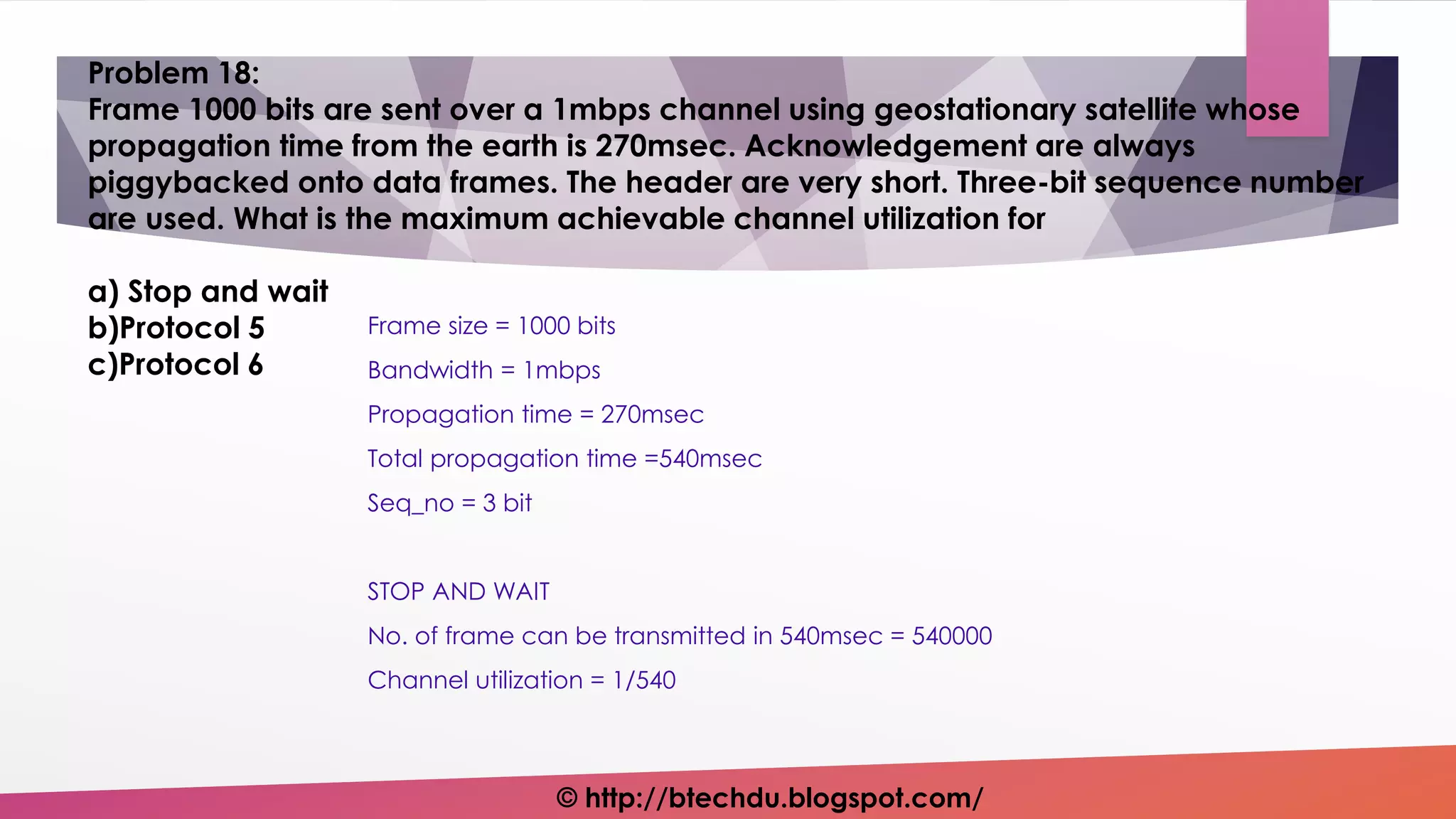 Data Link Layer Numericals | PDF