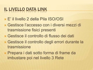 Livello Data Link | PPTX | Computer Networking | Computing