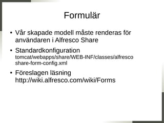Datalistor i alfresco | PPT
