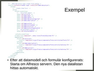 Datalistor i alfresco | PPT