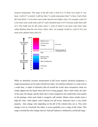 pH Level of Common Drinks | DOCX