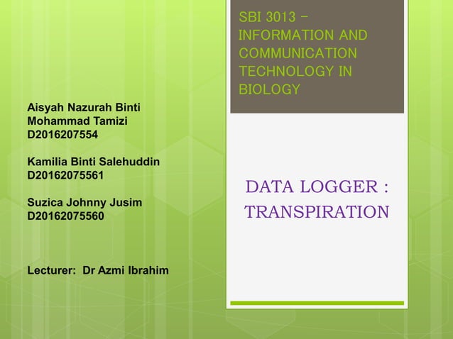 Data logger | PPT