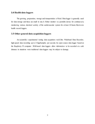 Dataloggers seminar Report | DOCX