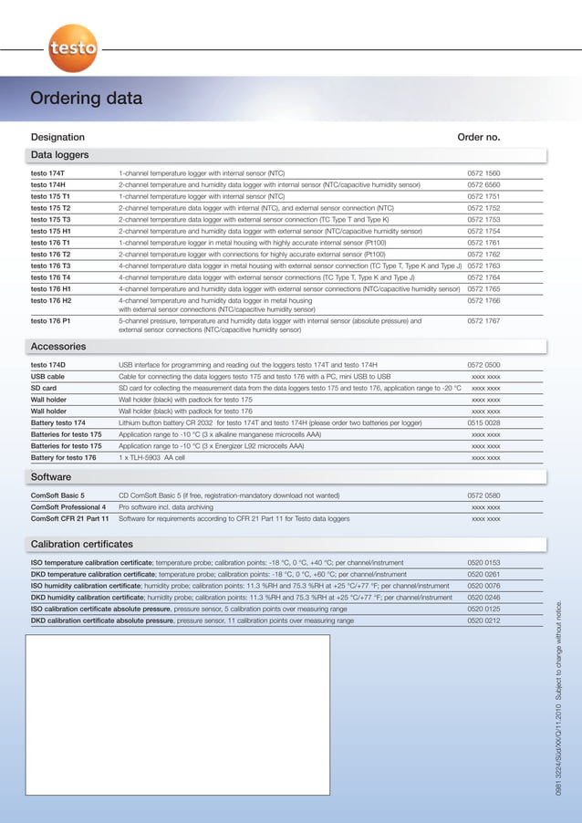 Testo - Data loggers | PDF