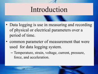 Data logging | PPTX