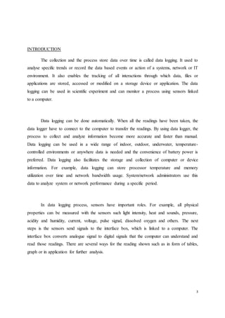 Data Logging Report | DOCX