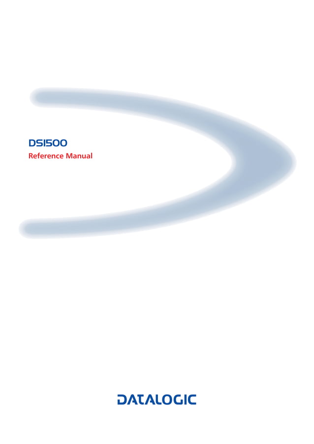 데이타로직 DS1500 1D 산업용 고정식 바코드스캐너 고성능 소형 레이저스캐너 매뉴얼 | PDF