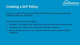 Data Loss Prevention in Office 365 | PPTX