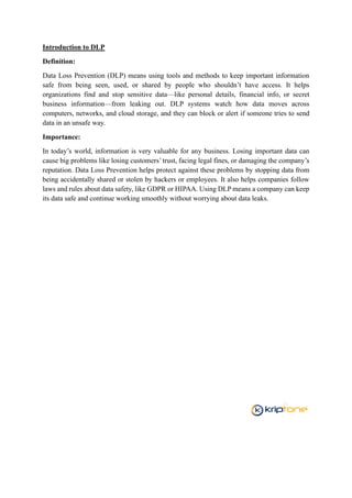 Data Loss Prevention (DLP): Protecting Your Sensitive Data | PDF