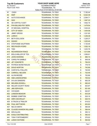 DataLube Sales Reports | PDF