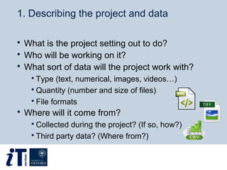 Writing a Research Data Management Plan - 2016-11-09 - University of ...