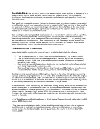 Data management (1) | PDF