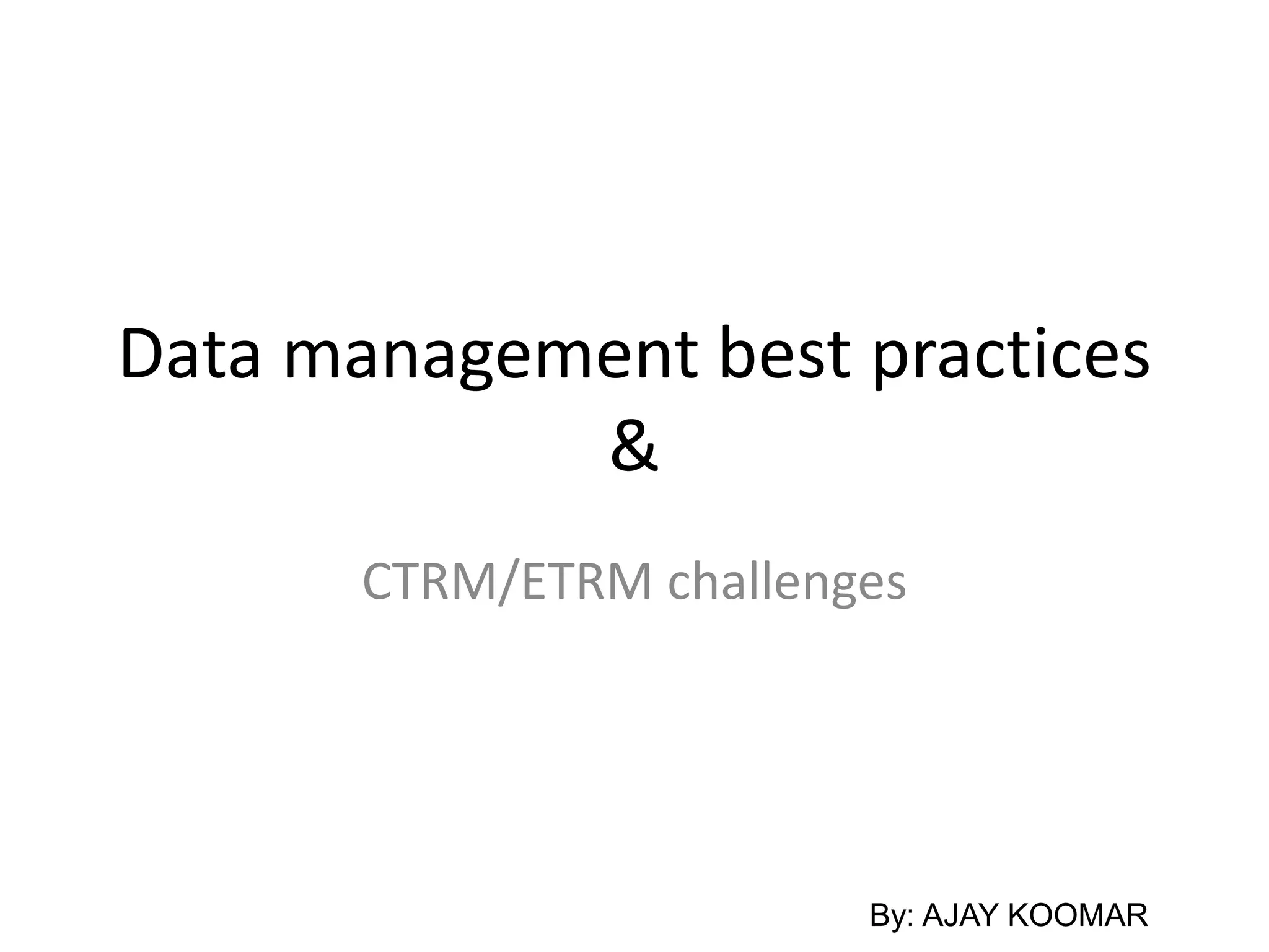 Data management best practices | PPSX