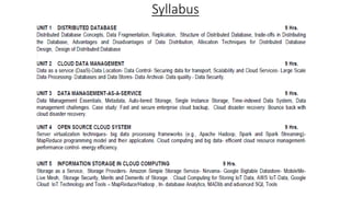 DATA BASE MANAGEMENT IN CLOUD - UNIT -1 PPT | PPTX