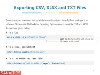 Data Management in Python | PPT