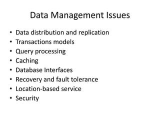 Data Management Issues
