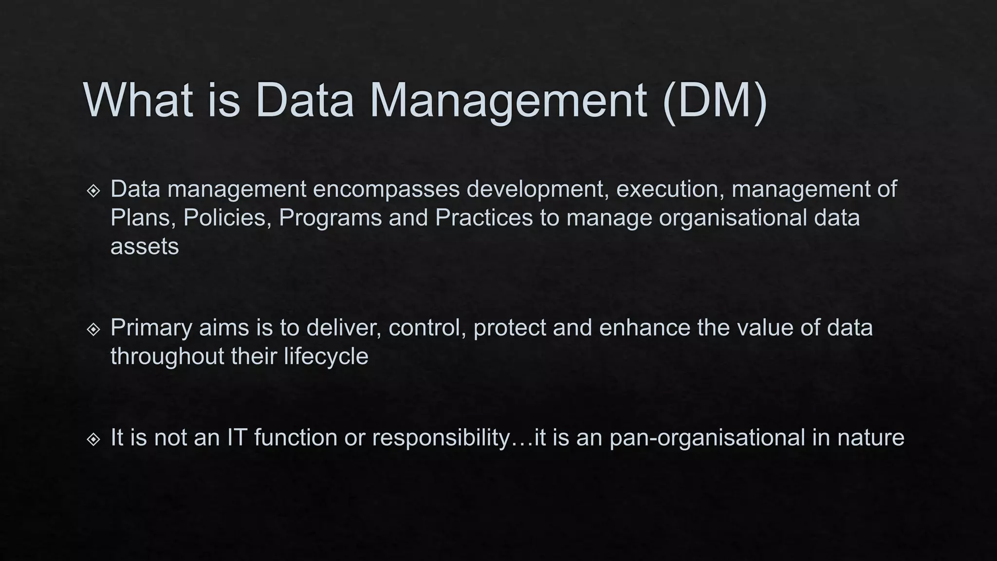 Data management overview | PPTX