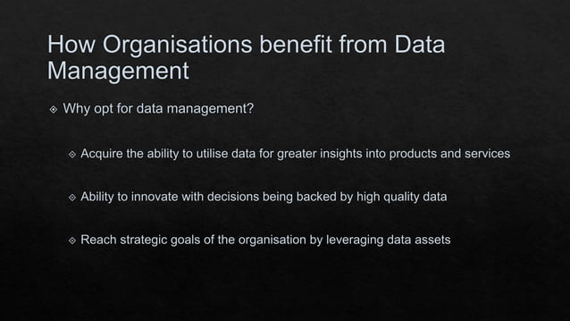 Data management overview | PPTX | Databases | Computer Software and ...