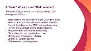 Data management plan by barka binmazi | PPT