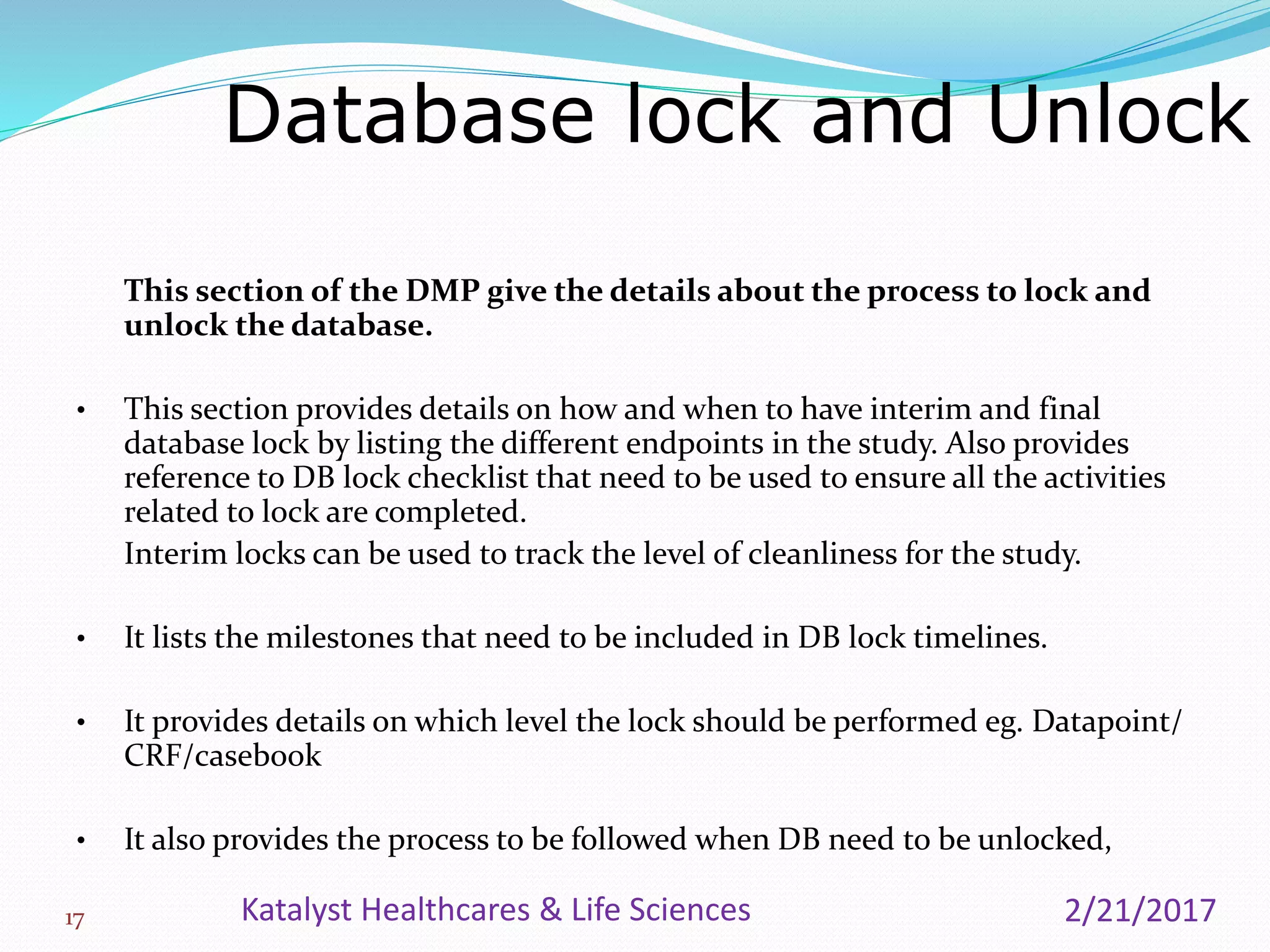 Clinical Data Management Plan_Katalyst HLS | PPTX