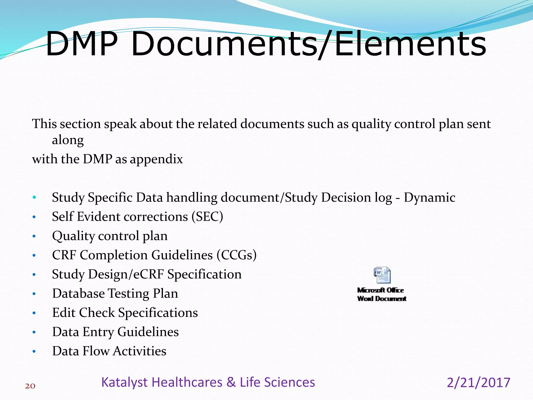 Clinical Data Management Plan_Katalyst HLS | PPTX