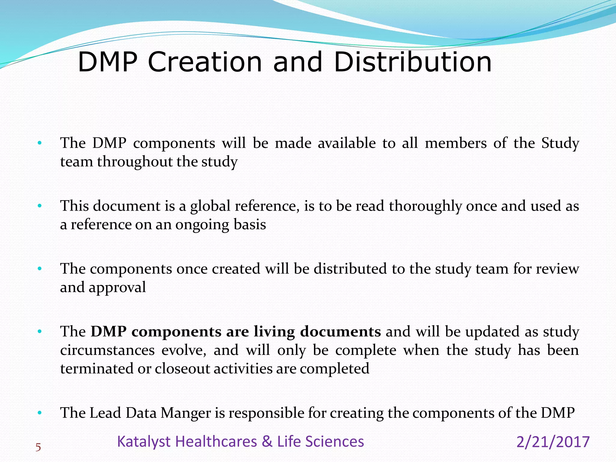 Clinical Data Management Plan_Katalyst HLS | PPTX