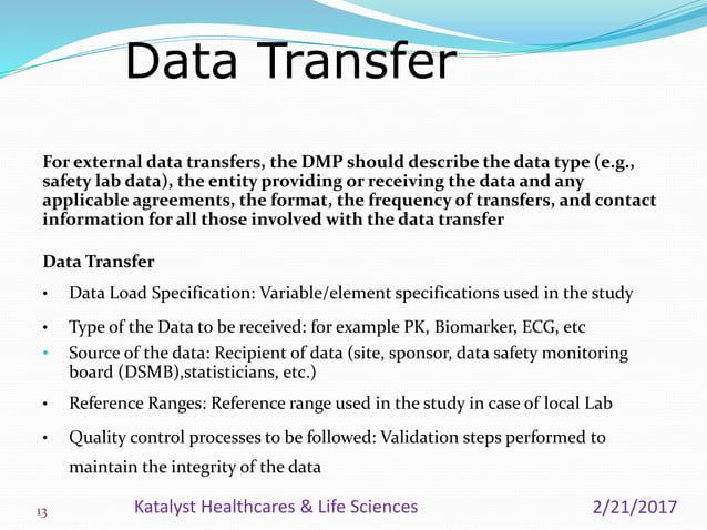 Clinical Data Management Plan_Katalyst HLS | PPTX