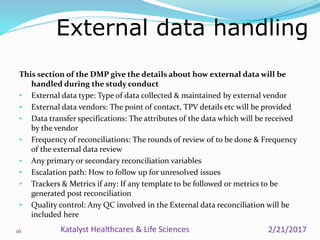 Clinical Data Management Plan_Katalyst HLS | PPTX