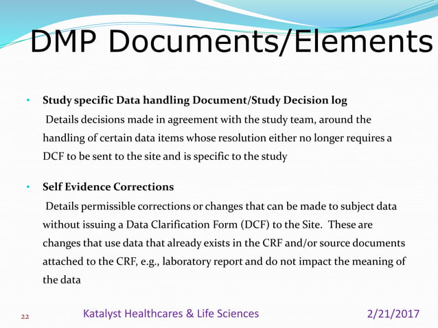 Clinical Data Management Plan_Katalyst HLS | PPTX