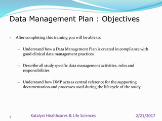 Clinical Data Management Plan_Katalyst HLS | PPTX
